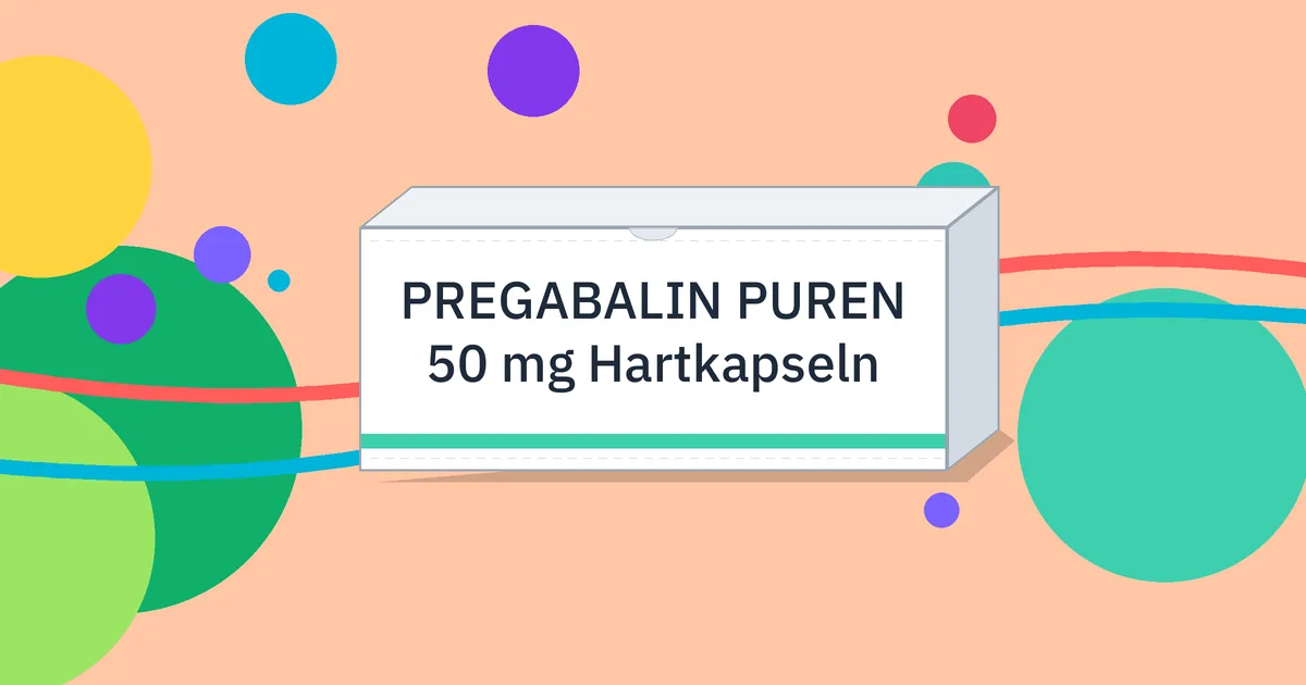 Symbolbild: Packung mit der Aufschrift PREGABALIN PUREN 50 mg Hartkapseln (PZN 11176050) – Verfügbarkeit und Bezug in Apotheken in Frankfurt am Main