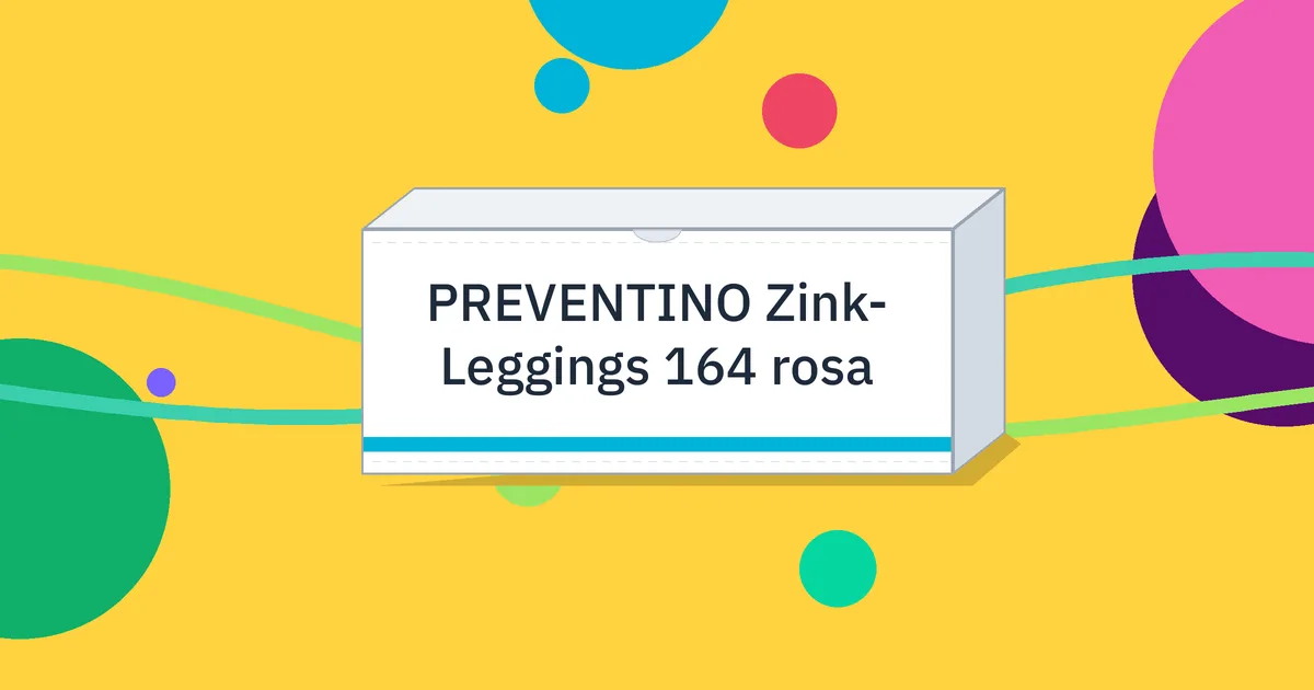 Symbolbild: Packung mit der Aufschrift PREVENTINO Zink-Leggings 164 rosa (PZN 12447226) – Verfügbarkeit und Bezug in Apotheken in Frankfurt am Main