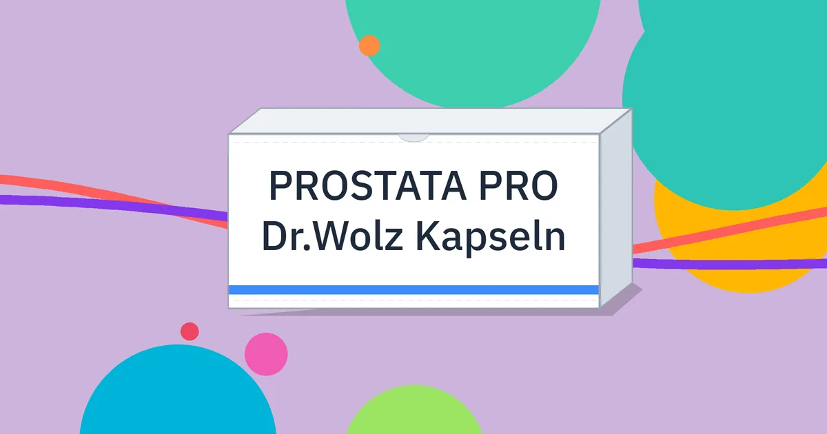 Symbolbild: Packung mit der Aufschrift PROSTATA PRO Dr.Wolz Kapseln (PZN 01971740) – Verfügbarkeit und Bezug in Apotheken in Frankfurt am Main