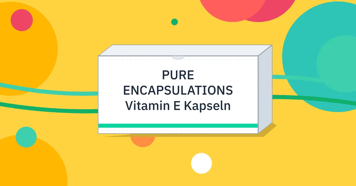 Symbolbild: Packung mit der Aufschrift PURE ENCAPSULATIONS Vitamin E Kapseln (PZN 06552485) – Verfügbarkeit und Bezug in Apotheken in Frankfurt am Main