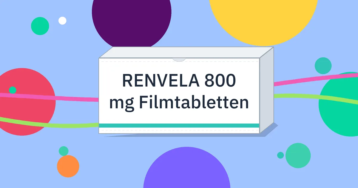 Symbolbild: Packung mit der Aufschrift RENVELA 800 mg Filmtabletten (PZN 14367419) – Verfügbarkeit und Bezug in Apotheken in Frankfurt am Main