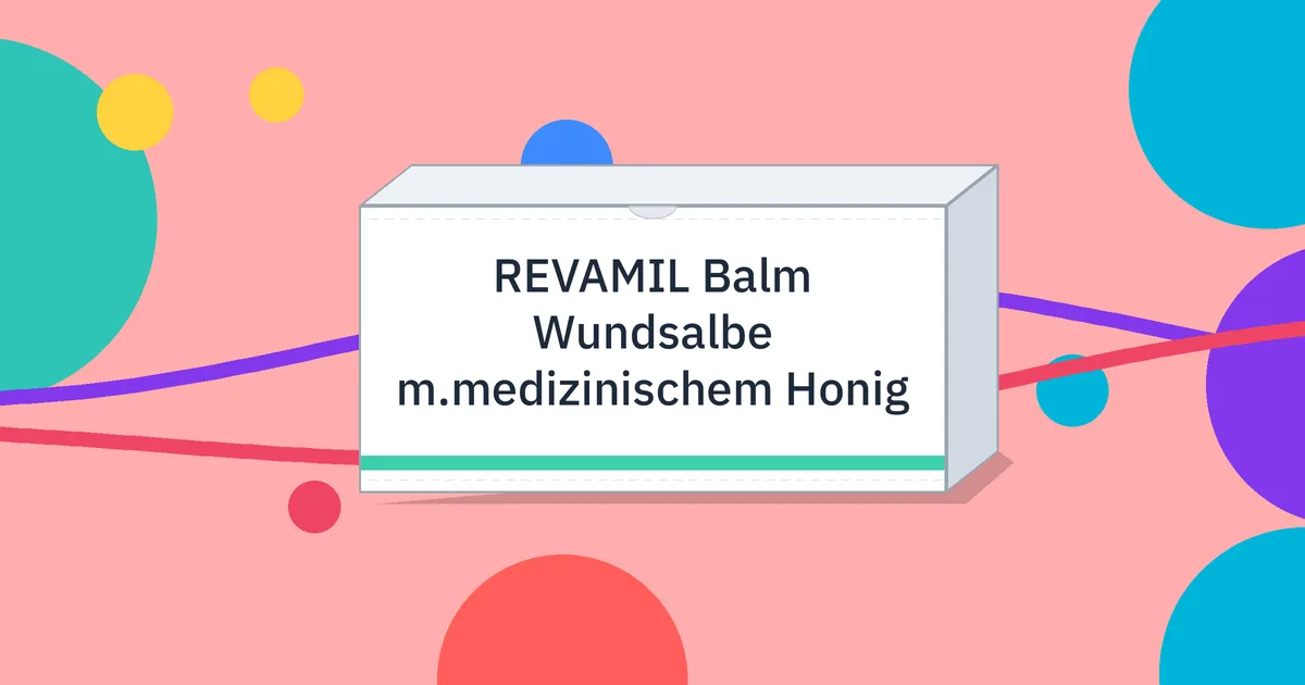 Symbolbild: Packung mit der Aufschrift REVAMIL Balm Wundsalbe m.medizinischem Honig (PZN 05384933) – Verfügbarkeit und Bezug in Apotheken in Frankfurt am Main
