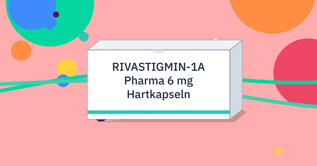 Symbolbild: Packung mit der Aufschrift RIVASTIGMIN-1A Pharma 6 mg Hartkapseln (PZN 09322691) – Verfügbarkeit und Bezug in Apotheken in Frankfurt am Main