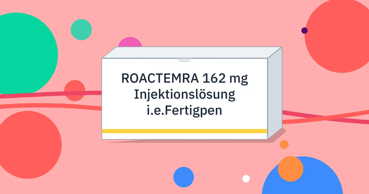Symbolbild: Packung mit der Aufschrift ROACTEMRA 162 mg Injektionslösung i.e.Fertigpen (PZN 15582309) – Verfügbarkeit und Bezug in Apotheken in Frankfurt am Main