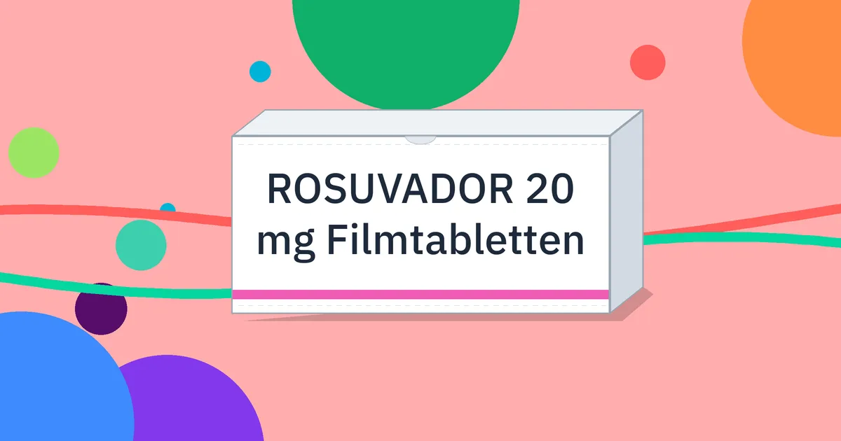 Symbolbild: Packung mit der Aufschrift ROSUVADOR 20 mg Filmtabletten (PZN 13864251) – Verfügbarkeit und Bezug in Apotheken in Frankfurt am Main