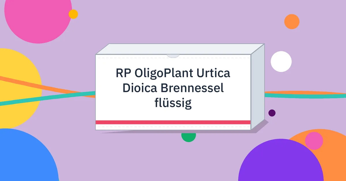 Symbolbild: Packung mit der Aufschrift RP OligoPlant Urtica Dioica Brennessel flüssig (PZN 09435432) – Verfügbarkeit und Bezug in Apotheken in Frankfurt am Main