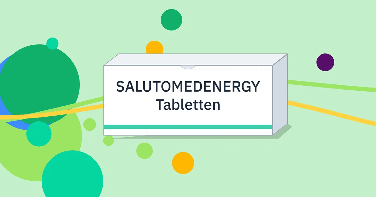 Symbolbild: Packung mit der Aufschrift SALUTOMEDENERGY Tabletten (PZN 10918503) – Verfügbarkeit und Bezug in Apotheken in Frankfurt am Main