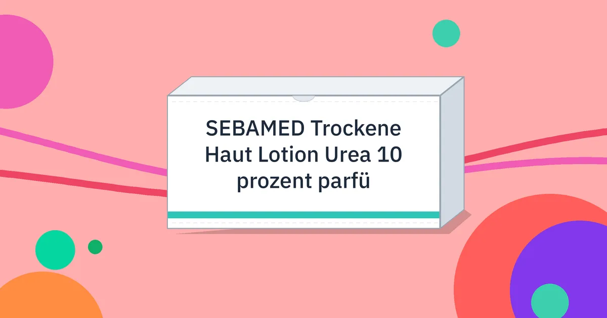 Symbolbild: Packung mit der Aufschrift SEBAMED Trockene Haut Lotion Urea 10 prozent parfü (PZN 01845662) – Verfügbarkeit und Bezug in Apotheken in Frankfurt am Main
