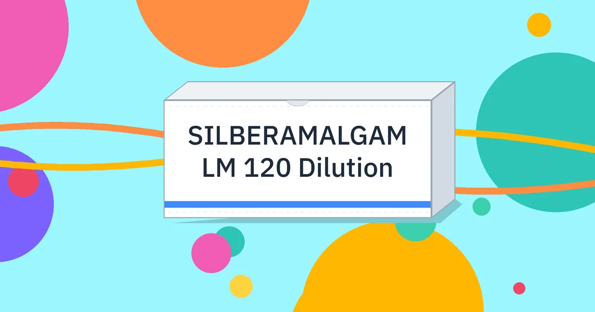 Symbolbild: Packung mit der Aufschrift SILBERAMALGAM LM 120 Dilution (PZN 13189571) – Verfügbarkeit und Bezug in Apotheken in Frankfurt am Main
