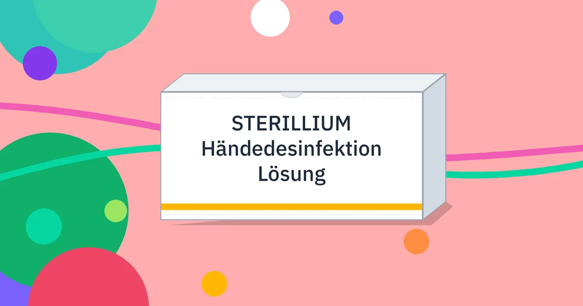 Symbolbild: Packung mit der Aufschrift STERILLIUM Händedesinfektion Lösung (PZN 01494079) – Verfügbarkeit und Bezug in Apotheken in Frankfurt am Main