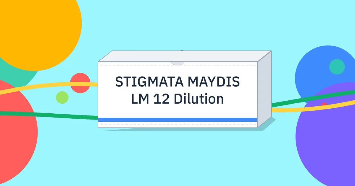 Symbolbild: Packung mit der Aufschrift STIGMATA MAYDIS LM 12 Dilution (PZN 13200887) – Verfügbarkeit und Bezug in Apotheken in Frankfurt am Main