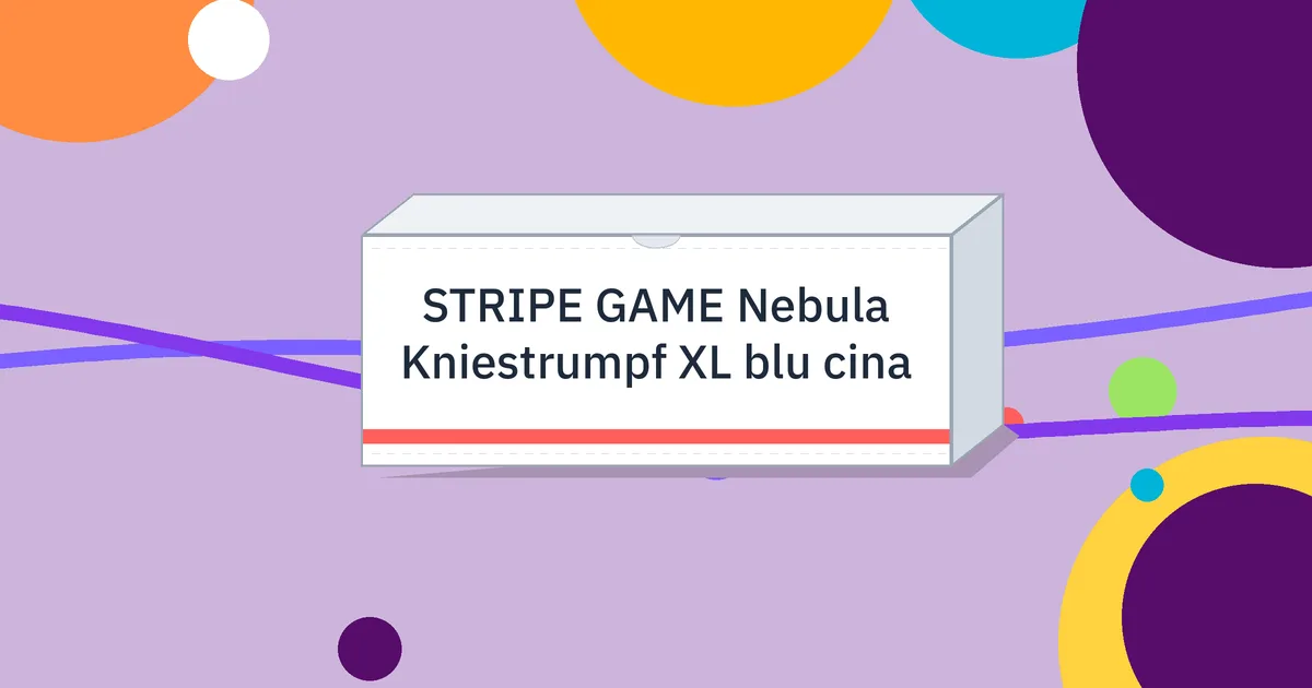 Symbolbild: Packung mit der Aufschrift STRIPE GAME Nebula Kniestrumpf XL blu cina (PZN 20209877) – Verfügbarkeit und Bezug in Apotheken in Frankfurt am Main