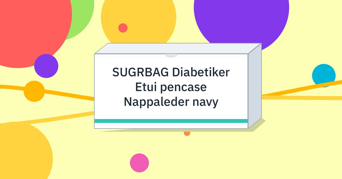 Symbolbild: Packung mit der Aufschrift SUGRBAG Diabetiker Etui pencase Nappaleder navy (PZN 12550131) – Verfügbarkeit und Bezug in Apotheken in Frankfurt am Main