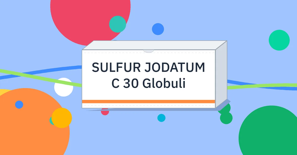 Symbolbild: Packung mit der Aufschrift SULFUR JODATUM C 30 Globuli (PZN 04239175) – Verfügbarkeit und Bezug in Apotheken in Frankfurt am Main