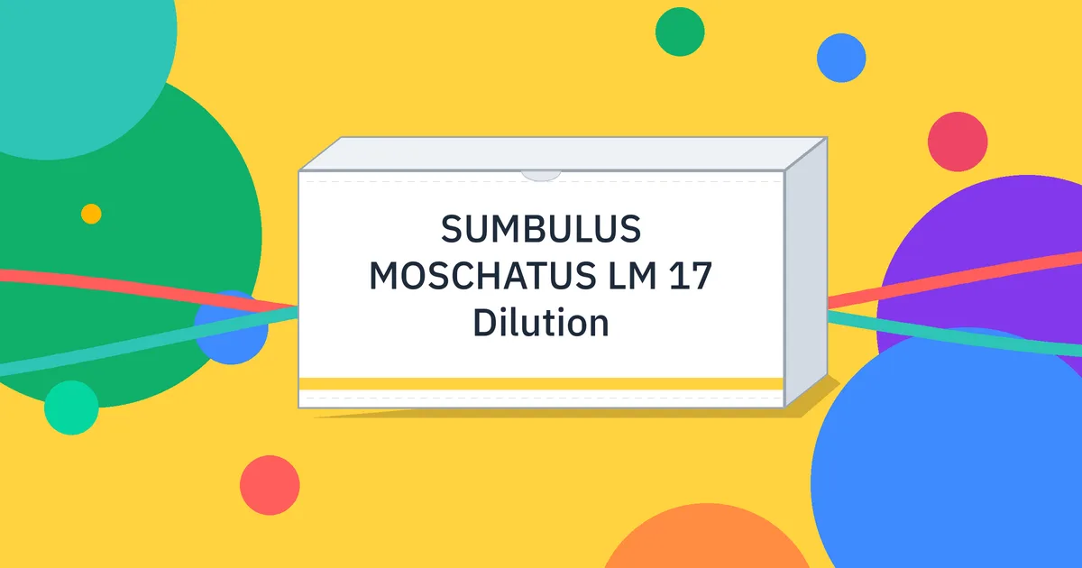 Symbolbild: Packung mit der Aufschrift SUMBULUS MOSCHATUS LM 17 Dilution (PZN 13210874) – Verfügbarkeit und Bezug in Apotheken in Frankfurt am Main