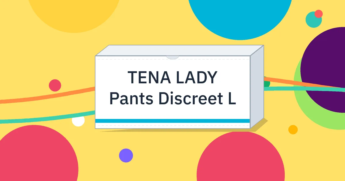 Symbolbild: Packung mit der Aufschrift TENA LADY Pants Discreet L (PZN 10186827) – Verfügbarkeit und Bezug in Apotheken in Frankfurt am Main