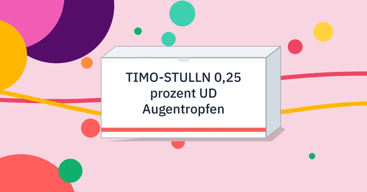 Symbolbild: Packung mit der Aufschrift TIMO-STULLN 0,25 prozent UD Augentropfen (PZN 08653078) – Verfügbarkeit und Bezug in Apotheken in Frankfurt am Main