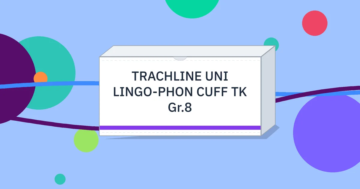 Symbolbild: Packung mit der Aufschrift TRACHLINE UNI LINGO-PHON CUFF TK Gr.8 (PZN 17156261) – Verfügbarkeit und Bezug in Apotheken in Frankfurt am Main