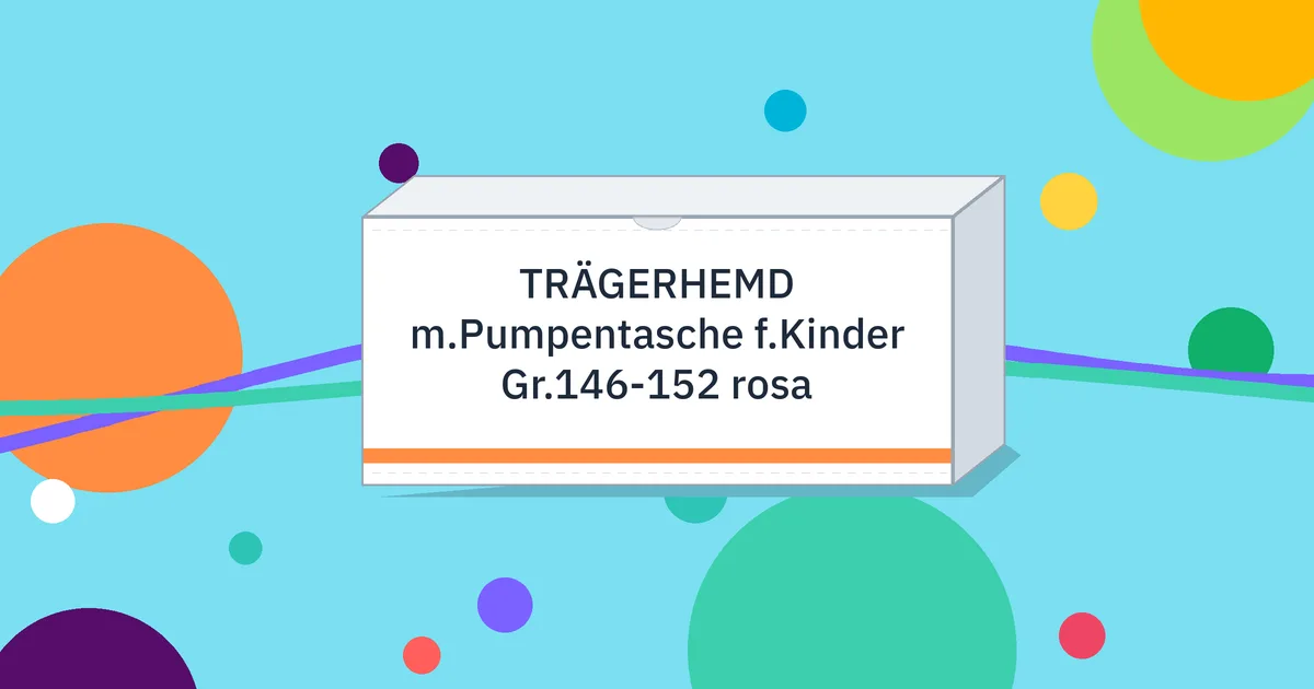 Symbolbild: Packung mit der Aufschrift TRÄGERHEMD m.Pumpentasche f.Kinder Gr.146-152 rosa (PZN 11553044) – Verfügbarkeit und Bezug in Apotheken in Frankfurt am Main