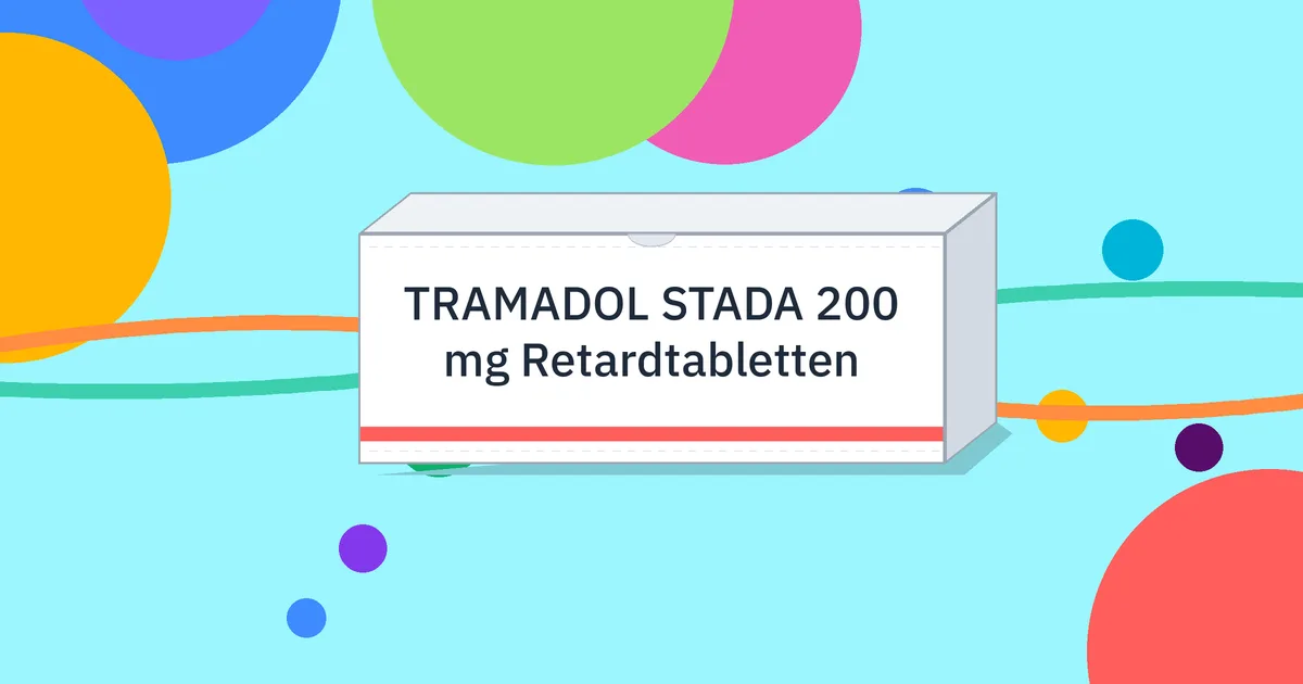 Symbolbild: Packung mit der Aufschrift TRAMADOL STADA 200 mg Retardtabletten (PZN 02186687) – Verfügbarkeit und Bezug in Apotheken in Frankfurt am Main