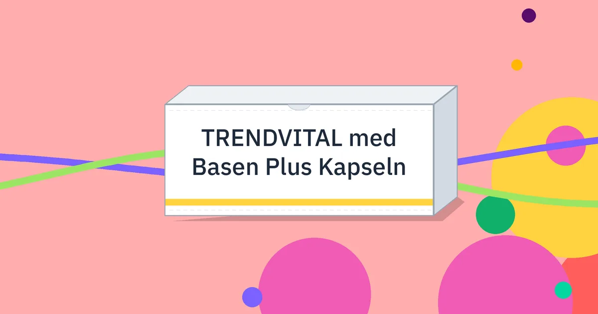 Symbolbild: Packung mit der Aufschrift TRENDVITAL med Basen Plus Kapseln (PZN 12563441) – Verfügbarkeit und Bezug in Apotheken in Frankfurt am Main