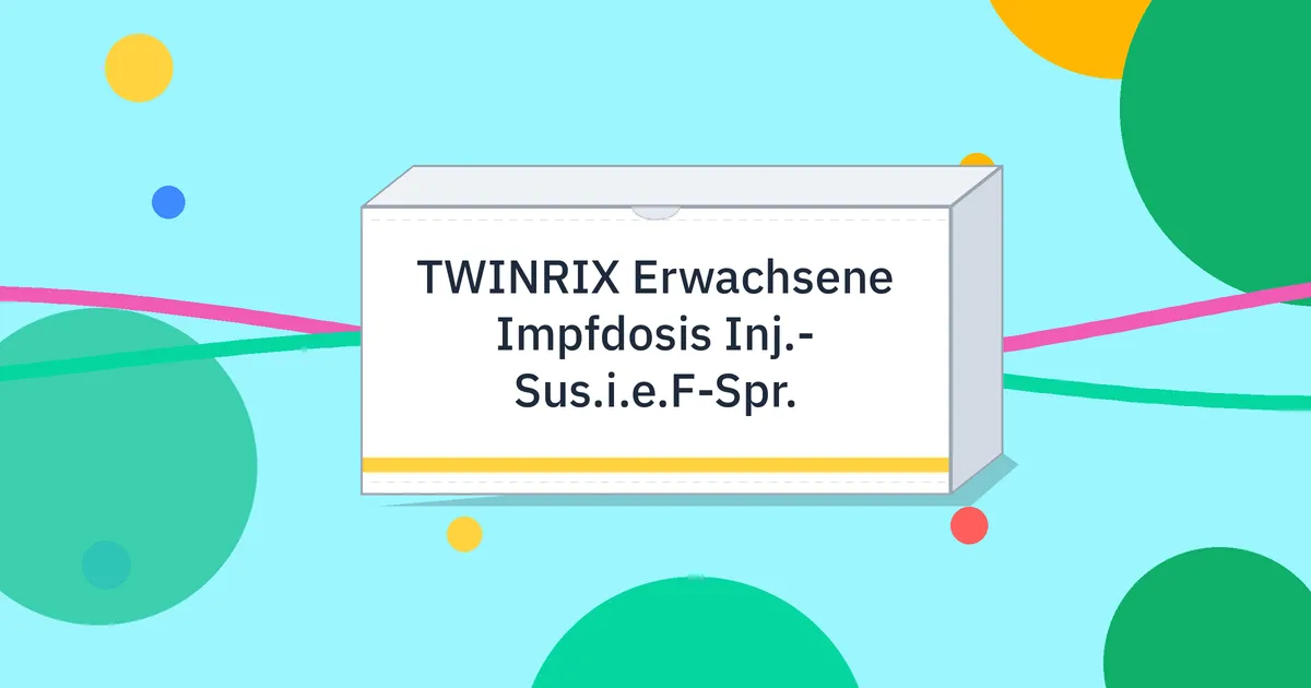 Symbolbild: Packung mit der Aufschrift TWINRIX Erwachsene Impfdosis Inj.-Sus.i.e.F-Spr. (PZN 00103007) – Verfügbarkeit und Bezug in Apotheken in Frankfurt am Main