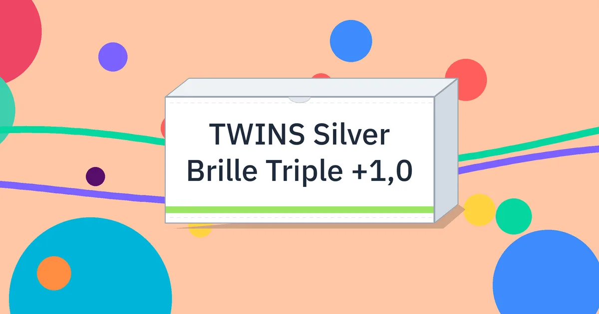 Symbolbild: Packung mit der Aufschrift TWINS Silver Brille Triple +1,0 (PZN 14032854) – Verfügbarkeit und Bezug in Apotheken in Frankfurt am Main