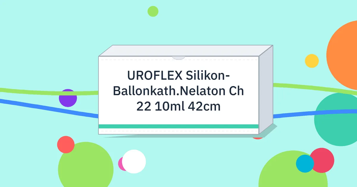 Symbolbild: Packung mit der Aufschrift UROFLEX Silikon-Ballonkath.Nelaton Ch 22 10ml 42cm (PZN 16240456) – Verfügbarkeit und Bezug in Apotheken in Frankfurt am Main