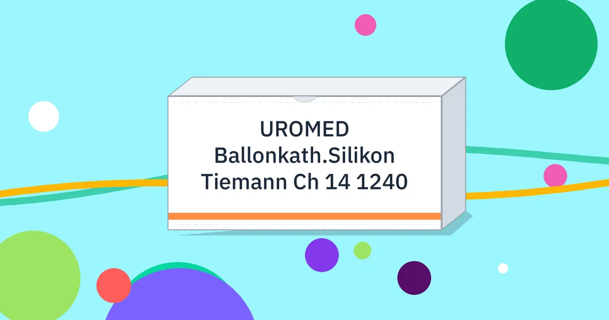 Symbolbild: Packung mit der Aufschrift UROMED Ballonkath.Silikon Tiemann Ch 14 1240 (PZN 04741590) – Verfügbarkeit und Bezug in Apotheken in Frankfurt am Main
