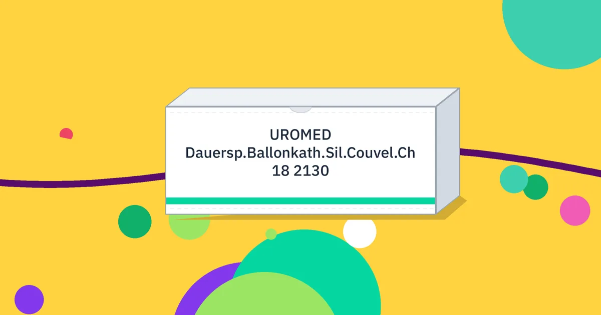 Symbolbild: Packung mit der Aufschrift UROMED Dauersp.Ballonkath.Sil.Couvel.Ch 18 2130 (PZN 04741609) – Verfügbarkeit und Bezug in Apotheken in Frankfurt am Main