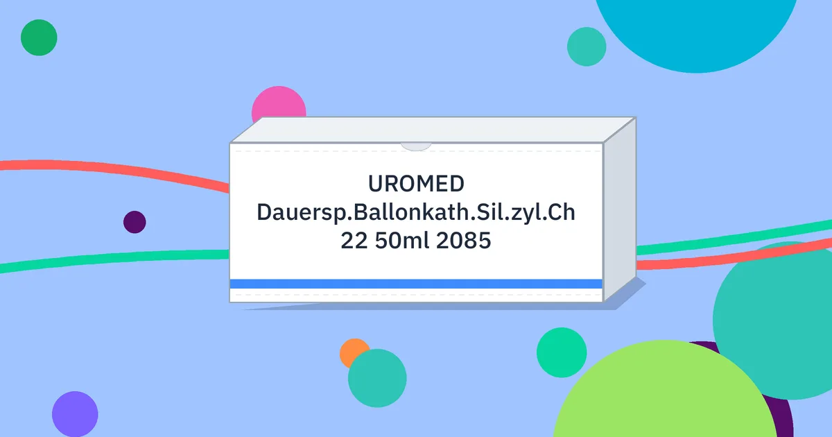 Symbolbild: Packung mit der Aufschrift UROMED Dauersp.Ballonkath.Sil.zyl.Ch 22 50ml 2085 (PZN 04672908) – Verfügbarkeit und Bezug in Apotheken in Frankfurt am Main