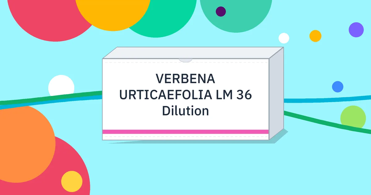 Symbolbild: Packung mit der Aufschrift VERBENA URTICAEFOLIA LM 36 Dilution (PZN 13268460) – Verfügbarkeit und Bezug in Apotheken in Frankfurt am Main