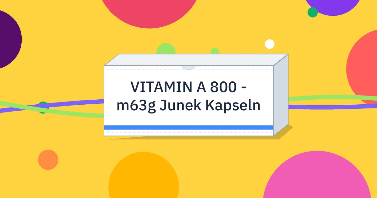Symbolbild: Packung mit der Aufschrift VITAMIN A 800 -m63g Junek Kapseln (PZN 10052280) – Verfügbarkeit und Bezug in Apotheken in Frankfurt am Main