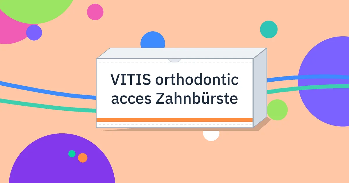 Symbolbild: Packung mit der Aufschrift VITIS orthodontic acces Zahnbürste (PZN 05034682) – Verfügbarkeit und Bezug in Apotheken in Frankfurt am Main