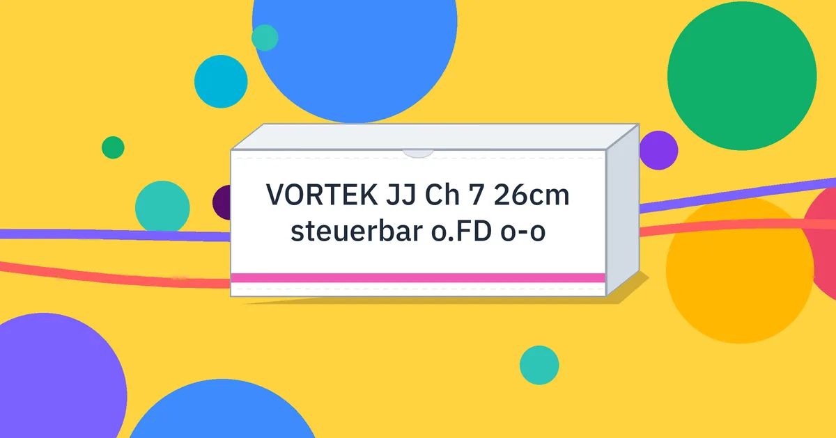 Symbolbild: Packung mit der Aufschrift VORTEK JJ Ch 7 26cm steuerbar o.FD o-o (PZN 17998563) – Verfügbarkeit und Bezug in Apotheken in Frankfurt am Main