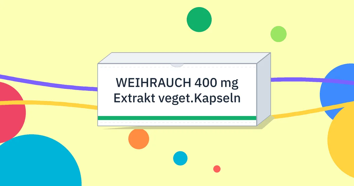 Symbolbild: Packung mit der Aufschrift WEIHRAUCH 400 mg Extrakt veget.Kapseln (PZN 07778955) – Verfügbarkeit und Bezug in Apotheken in Frankfurt am Main