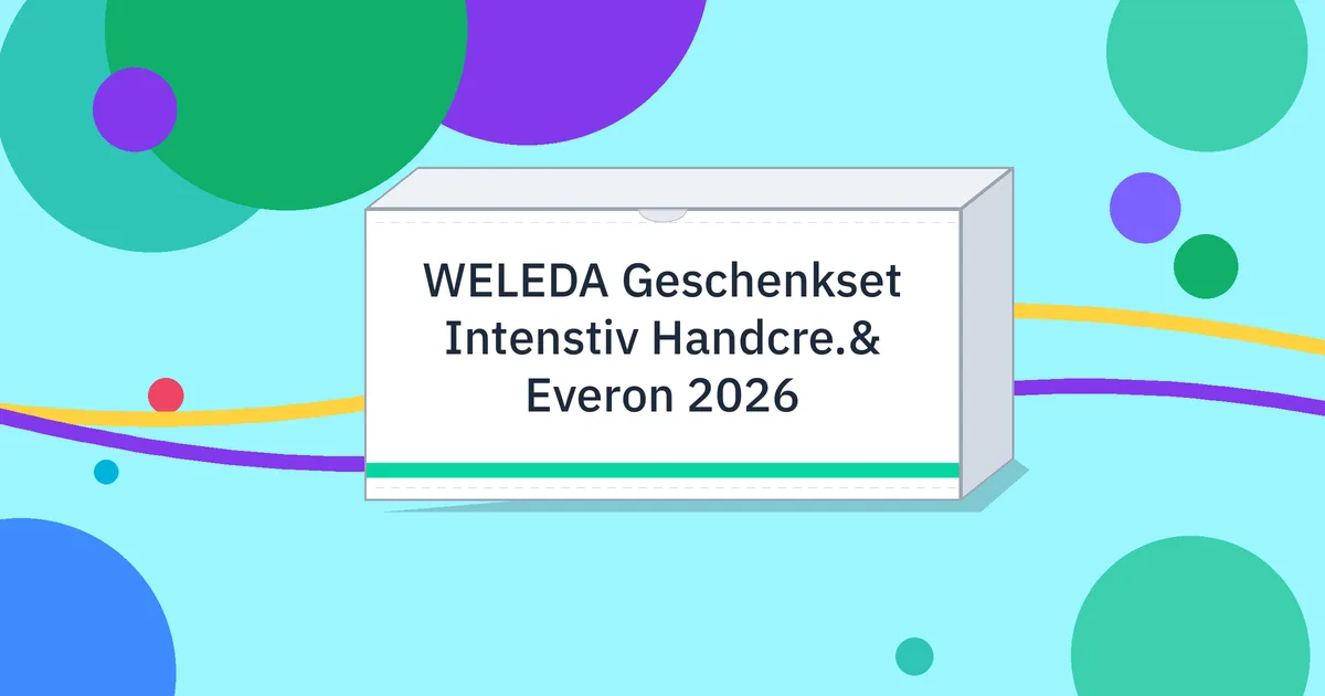 Symbolbild: Packung mit der Aufschrift WELEDA Geschenkset Intenstiv Handcre.& Everon 2026 (PZN 20284962) – Verfügbarkeit und Bezug in Apotheken in Frankfurt am Main