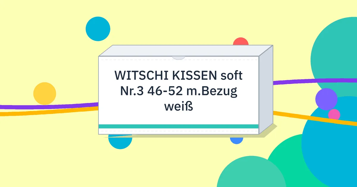 Symbolbild: Packung mit der Aufschrift WITSCHI KISSEN soft Nr.3 46-52 m.Bezug weiß (PZN 00627609) – Verfügbarkeit und Bezug in Apotheken in Frankfurt am Main