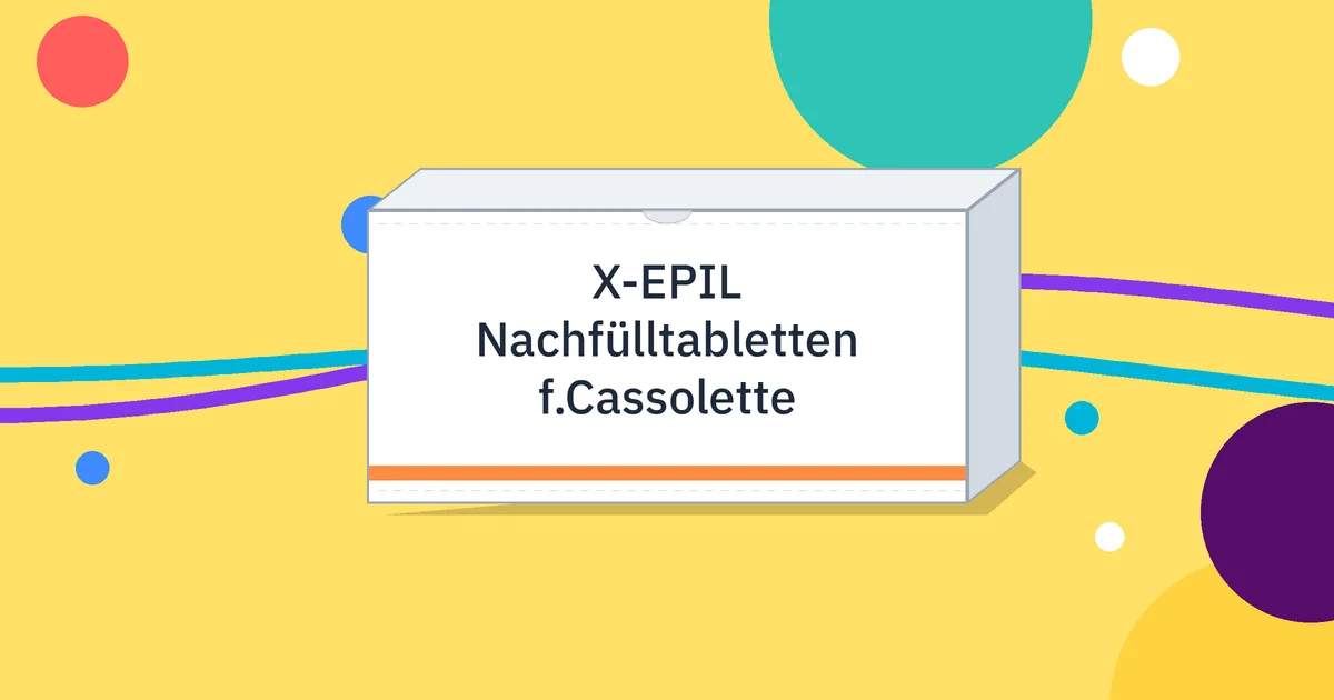 Symbolbild: Packung mit der Aufschrift X-EPIL Nachfülltabletten f.Cassolette (PZN 08799830) – Verfügbarkeit und Bezug in Apotheken in Frankfurt am Main