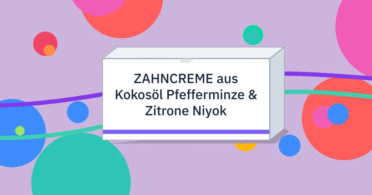 Symbolbild: Packung mit der Aufschrift ZAHNCREME aus Kokosöl Pfefferminze & Zitrone Niyok (PZN 17535627) – Verfügbarkeit und Bezug in Apotheken in Frankfurt am Main