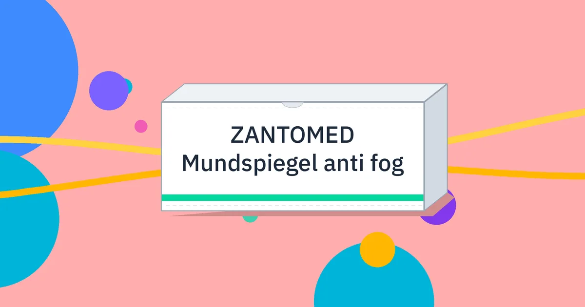 Symbolbild: Packung mit der Aufschrift ZANTOMED Mundspiegel anti fog (PZN 03435023) – Verfügbarkeit und Bezug in Apotheken in Frankfurt am Main