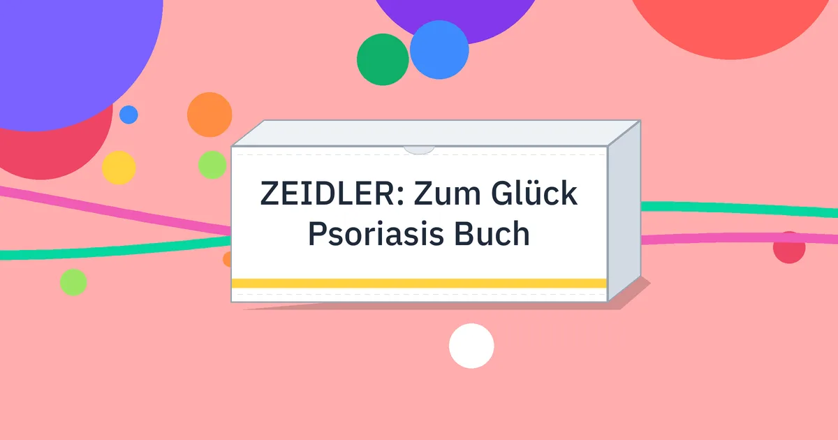 Symbolbild: Packung mit der Aufschrift ZEIDLER: Zum Glück Psoriasis Buch (PZN 18266543) – Verfügbarkeit und Bezug in Apotheken in Frankfurt am Main