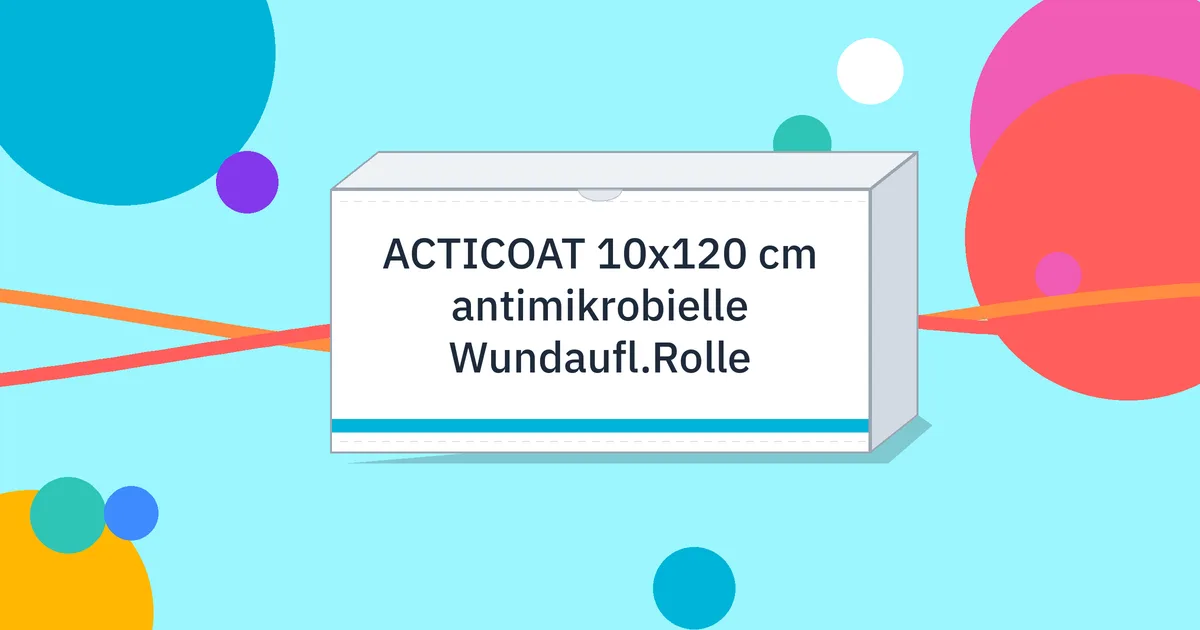 Symbolbild: Packung mit der Aufschrift ACTICOAT 10x120 cm antimikrobielle Wundaufl.Rolle (PZN 01885733) – Verfügbarkeit und Bezug in Apotheken in Frankfurt am Main