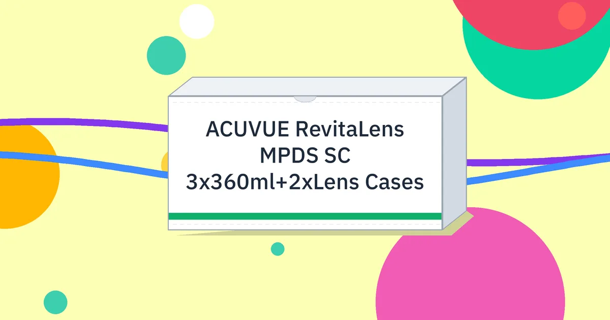 Symbolbild: Packung mit der Aufschrift ACUVUE RevitaLens MPDS SC 3x360ml+2xLens Cases (PZN 16222613) – Verfügbarkeit und Bezug in Apotheken in Frankfurt am Main
