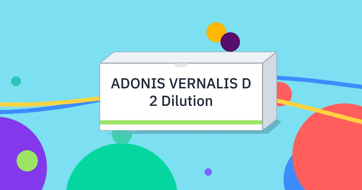 Symbolbild: Packung mit der Aufschrift ADONIS VERNALIS D 2 Dilution (PZN 02109178) – Verfügbarkeit und Bezug in Apotheken in Frankfurt am Main