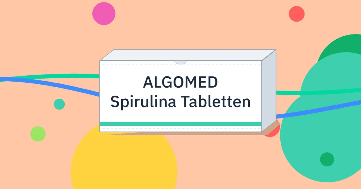 Symbolbild: Packung mit der Aufschrift ALGOMED Spirulina Tabletten (PZN 19404444) – Verfügbarkeit und Bezug in Apotheken in Frankfurt am Main