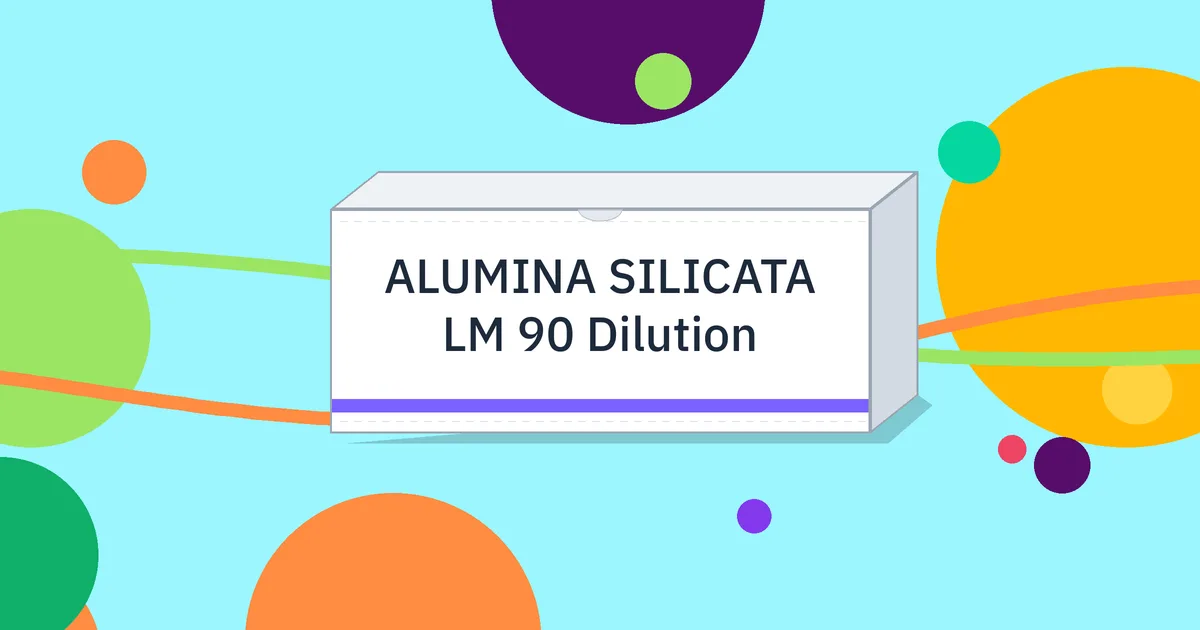 Symbolbild: Packung mit der Aufschrift ALUMINA SILICATA LM 90 Dilution (PZN 12759173) – Verfügbarkeit und Bezug in Apotheken in Frankfurt am Main