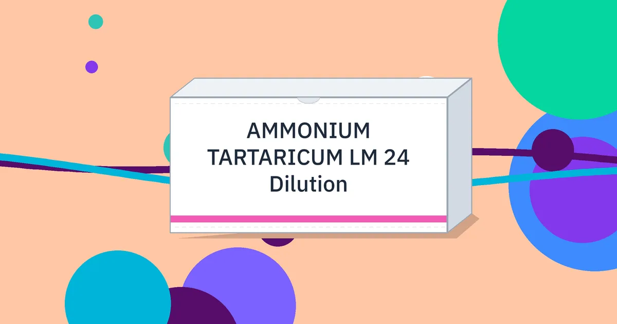 Symbolbild: Packung mit der Aufschrift AMMONIUM TARTARICUM LM 24 Dilution (PZN 12761655) – Verfügbarkeit und Bezug in Apotheken in Frankfurt am Main