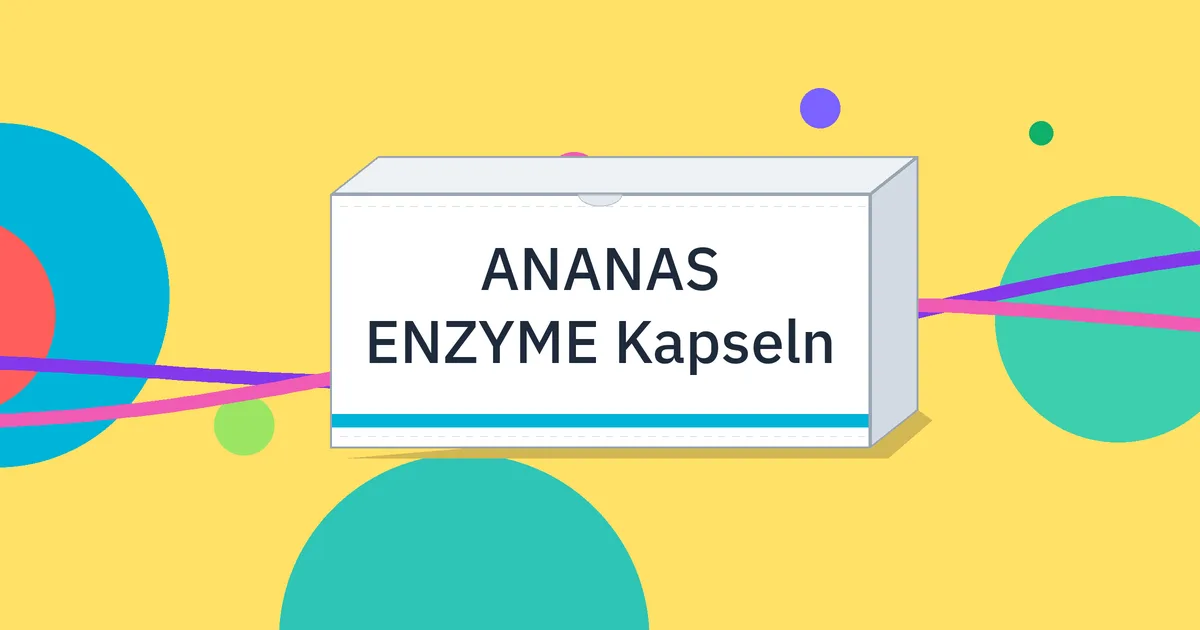 Symbolbild: Packung mit der Aufschrift ANANAS ENZYME Kapseln (PZN 00587608) – Verfügbarkeit und Bezug in Apotheken in Frankfurt am Main