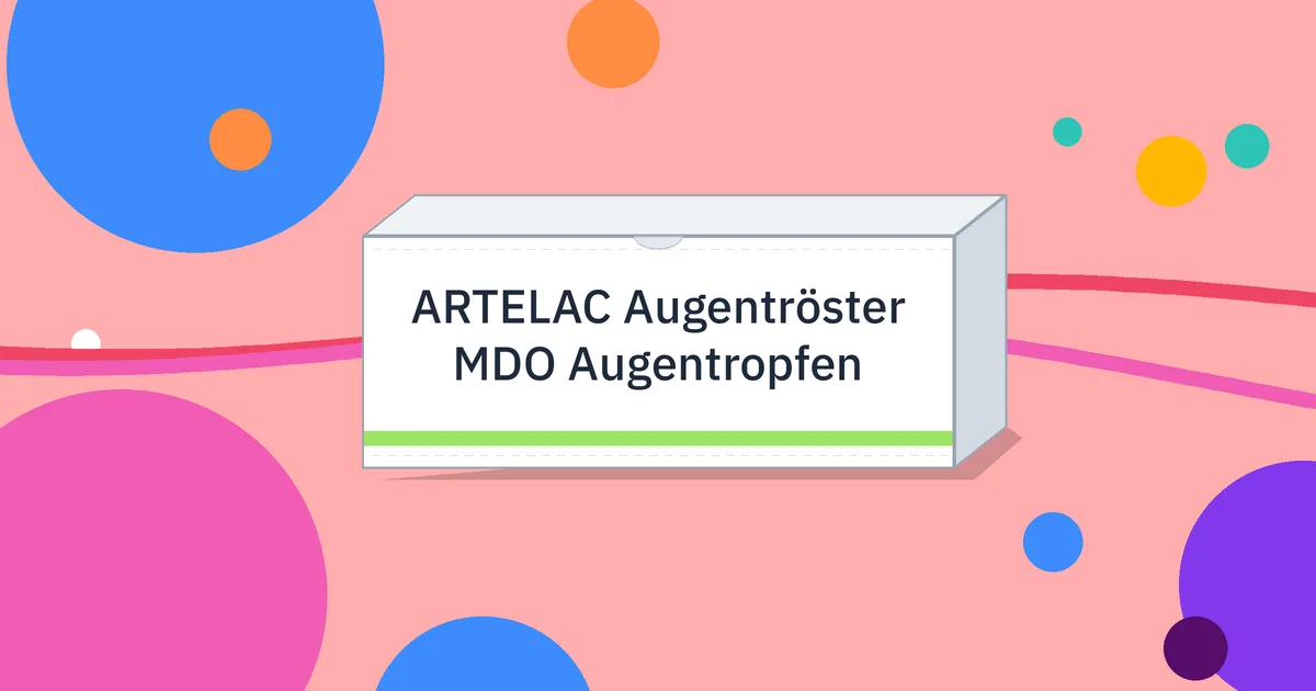 Symbolbild: Packung mit der Aufschrift ARTELAC Augentröster MDO Augentropfen (PZN 19147088) – Verfügbarkeit und Bezug in Apotheken in Frankfurt am Main